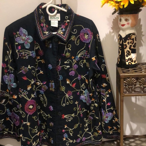 Quacker Factory | Jackets & Coats | Vintage Quaker Factorybeaded And ...